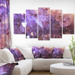 Purple White Natural Amethyst Geode" Large Abstract Canvas Artwork ...