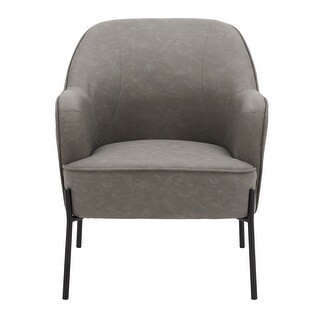 Grondin Mid-Century Modern Style Upholstered Accent Barrel Chair with ...