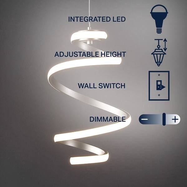 Mium 11" 1-Light Modern Minimalist Aluminum/Iron Abstract Integrated ...