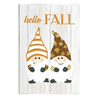 Stupell Hello Fall Whimsical Gnomes Wall Plaque Art, Design by CAD ...