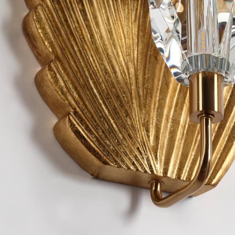 Glam Modern Sculptural Art Deco Wall Sconce with Crystal shade for ...