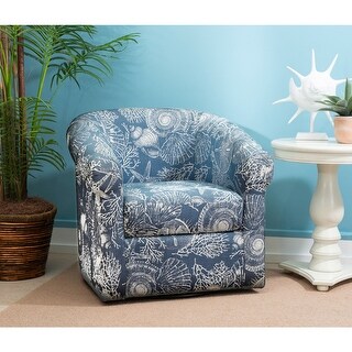 Moriarty Nautical Seashell Swivel Chair - Bed Bath & Beyond - 30876288
