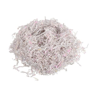 5Pcs 1.1LB/500g Glitter Crinkle Raffia Paper Shreds Paper Filler, White ...