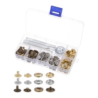 30 Sets Snap Fasteners Kit 12.5mm with 4 Setter Tools & Box for ...
