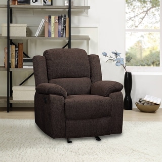 Brown Contemporary Style Chenille Glider Motion Recliner with ...