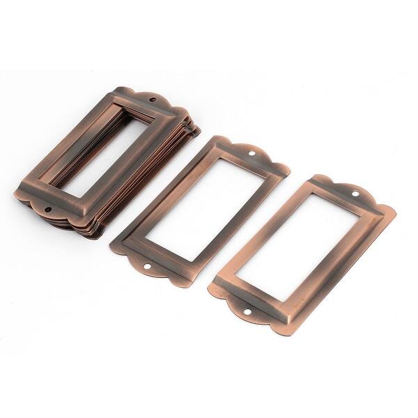 Box Drawer Cabinet Card Tag Label Holders Frames 85mm x 42mm 10PCS ...