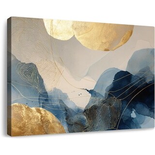 Modern Blue Abstract Canvas Wall Art - Bed Bath & Beyond - 43404883