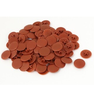 Furniture Decorative Fittings Brown Plastic Phillips Screw Caps 80 Pcs ...