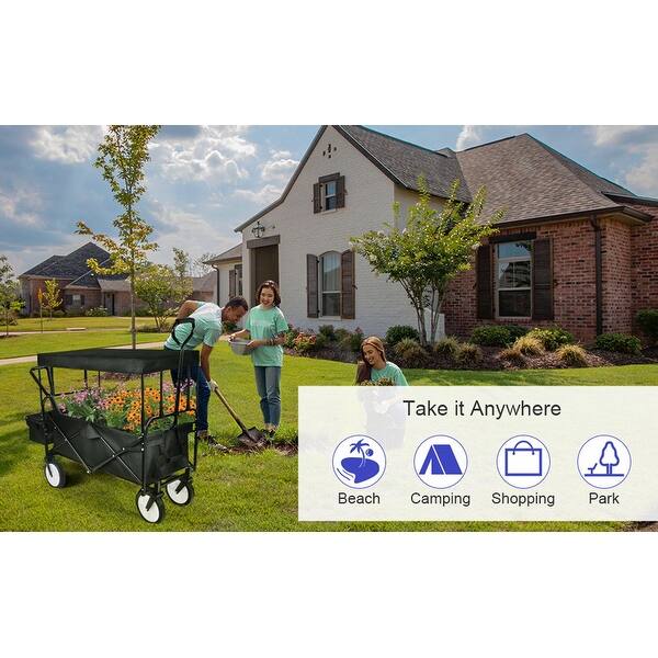 Heavy Duty Folding Portable Hand Cart with Removable Canopy - Bed Bath ...