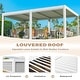 EROMMY Outdoor Louvered Pergola Gazebo with Adjustable Aluminum ...