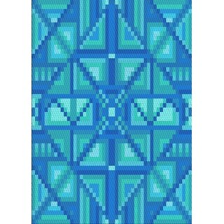 Ahgly Company Machine Washable Transitional Neon Blue Area Rugs - Bed ...