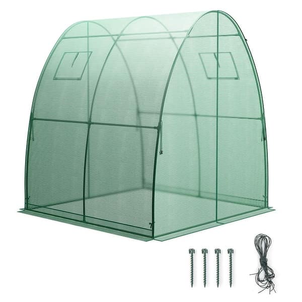 Portable Outdoor Greenhouse Walk-in Tunnel Greenhouse Grow Tent - Bed ...