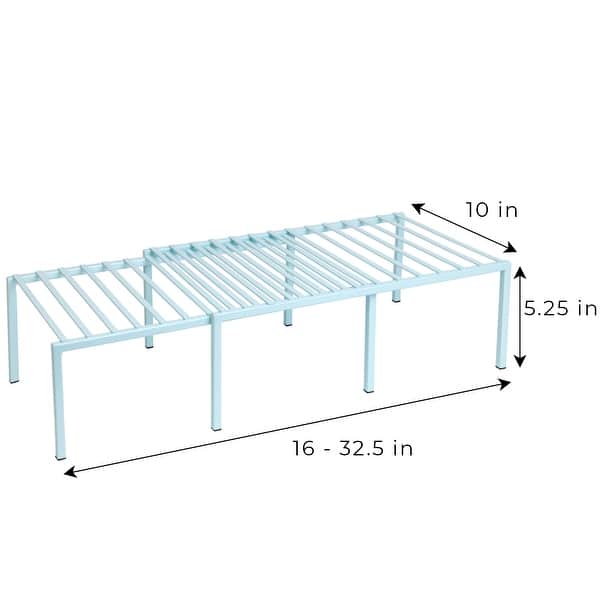 Smart Design Premium Expandable Cabinet Storage Shelf Rack - Bed Bath ...