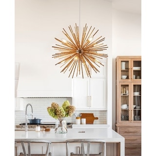 Vintage Gold 8-Light Creative Sputnik Pendant Lighting Fixture - Bed ...