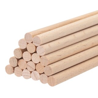 Wooden Dowel Rods Wood Sticks, 18"x0.24" Round Wooden Dowels Rod, Pack ...