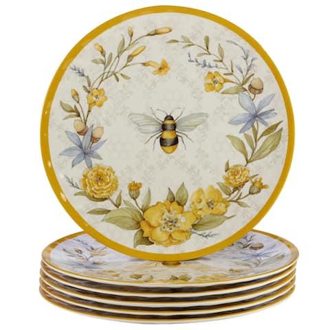 Certified International Bee Sweet 12-Piece Melamine Dinnerware Set ...