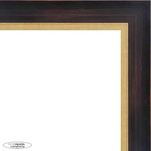 22x18 Traditional Mahogany Complete Wood Picture Frame with UV Acrylic ...