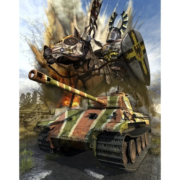 A with ii German Panzer V Panther Approaching The Front Lines With A ...