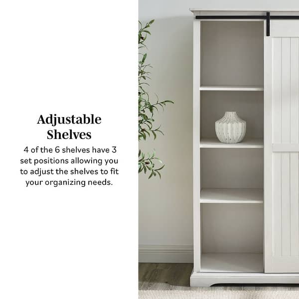 Middelbrook Designs Tall Sliding Groove Door Storage Cabinet - On Sale ...