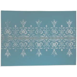 WOOD BLOCK AQUA CENTER Kitchen Mat By Kavka Designs - Bed Bath & Beyond ...
