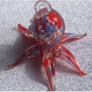 Hanging Red And Blue Glass Octopus Ornament - Bed Bath & Beyond - 39962184
