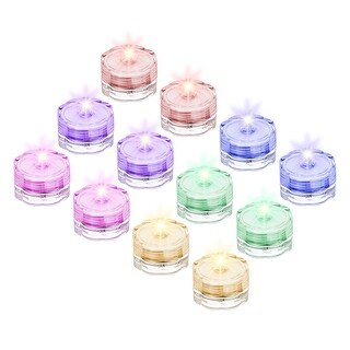 20Pcs LED Tea Light 7 RGB Colors Waterproof Flameless Candle for Party ...