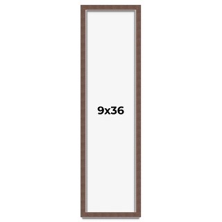 9x36 Shadow Box Frame Brown | 1.125 inches Deep Real Wood Rustic - Bed ...