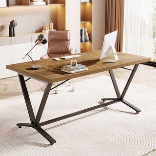 55-Inch Executive Office Desk, Modern Simple Office Computer Desk ...