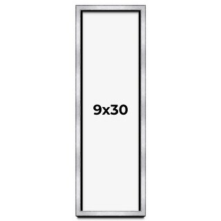 9x30 Shadow Box Frame Silver | 1.375 Inches Deep Real Wood - Bed Bath ...