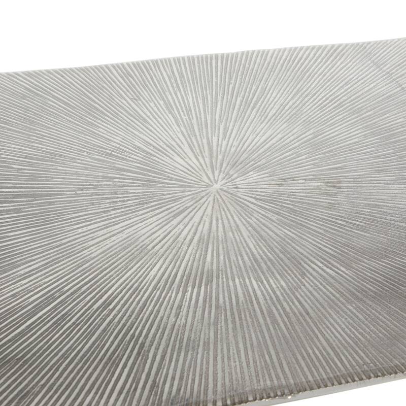 Silver Aluminum Metal Console Table - 28 x 50 x 31 - Overstock - 34158302