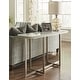 Eliza Media Console Table with Cracked Glass and Stainless Steel Base ...