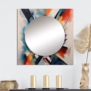 Designart "Blue Abstracted Fractals And Dimensions III" Abstract ...