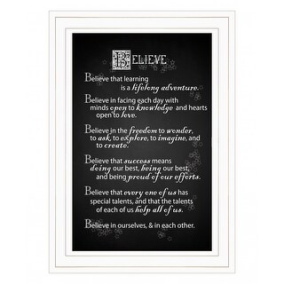 Believe 1 White Framed Print Wall Art - Bed Bath & Beyond - 39738471