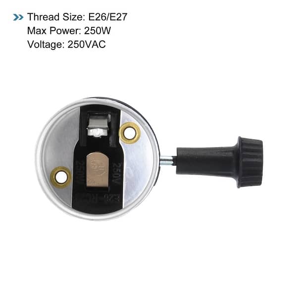 2Pcs 3-Way Lamp Socket Replacement with Turn Switch Knob for E26 Lamps ...