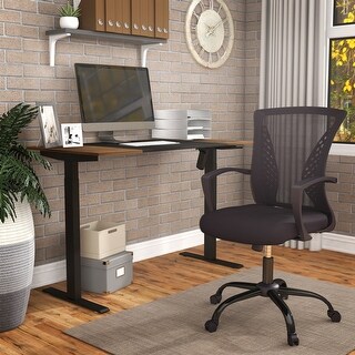 Furniture of America Getty Adjustable Standing Desk and Office Chair ...