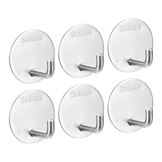 Self Adhesive Hooks, 304 Stainless Steel Sticky Hook Wall Hangers - Bed ...