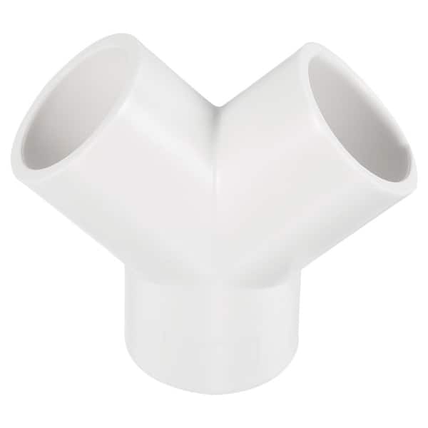 1" Pipe Fittings 3 Way Y Shape Water Joint Connectors Adapters - White ...