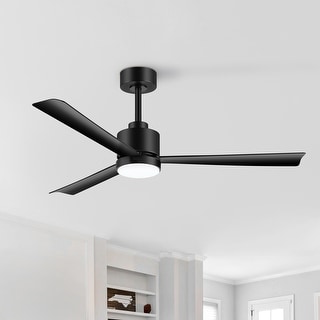 52 Inch LED Black Ceiling Fan Remote with Lights(3-Blade) - Bed Bath ...