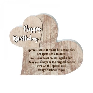 Hearts With Text - Happy Birthday Block Sign - Bed Bath & Beyond - 41934905