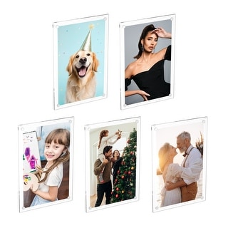 Acrylic Fridge Magnetic Frame, Mini Picture Frames Double Sided Photo ...