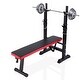 Folding Weight Bench With Rack Adjustable Lifting Strength Training ...
