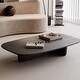 51" Modern Coffee Table with Two Legs,Solid Wood Venner - On Sale - Bed ...