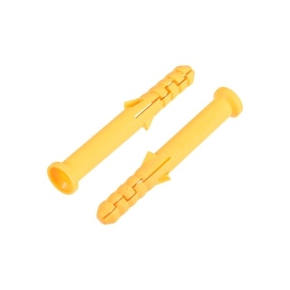 10x80mm Plastic Expansion Tube Bolts Column Frame Fixings Yellow 30pcs ...
