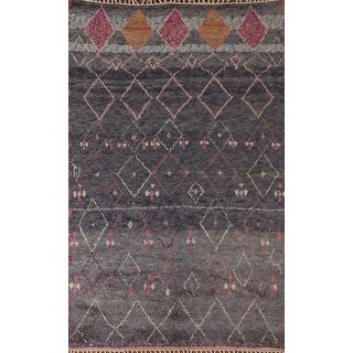 Plush Moroccan Area Rug Handmade Wool Carpet - 6'2" x 9'11" - Bed Bath ...