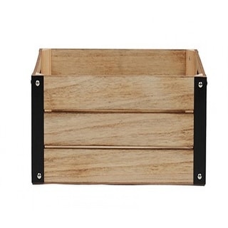 Wood With Iron Edges Crate - Bed Bath & Beyond - 42472732