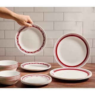 18-piece glass tableware set, triple-layer shatterproof and crack ...