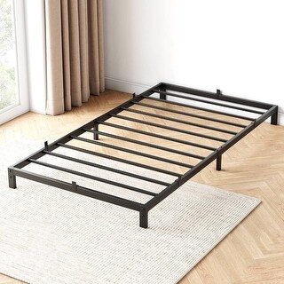 6 Inch Heavy Duty Metal Platform Bed Frame, No Box Spring Needed - Bed ...