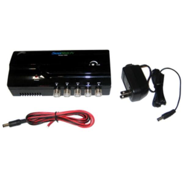 9" Black Rectangular Contemporary TV AM FM Splitter - Bed Bath & Beyond ...
