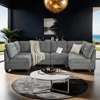 Artsy U-shape Modular Sectional Sofa, DIY Combination, includes Four ...