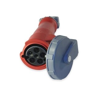 Hubbell Wiring Device-Kellems WT Pn&Slv Connctr,60 A,IEC;Red,4Pl ...